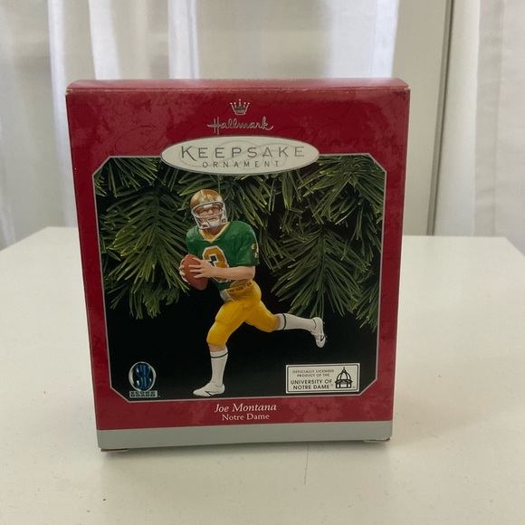 Hallmark | Holiday | Joe Montana Notre Dame Hallmark Keepsake Ornament ...